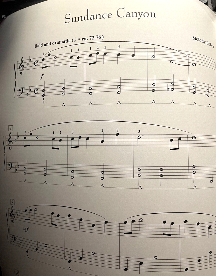 Sundance Canyon Melody Bober Solos Intermediate Piano Sheet Music | eBay