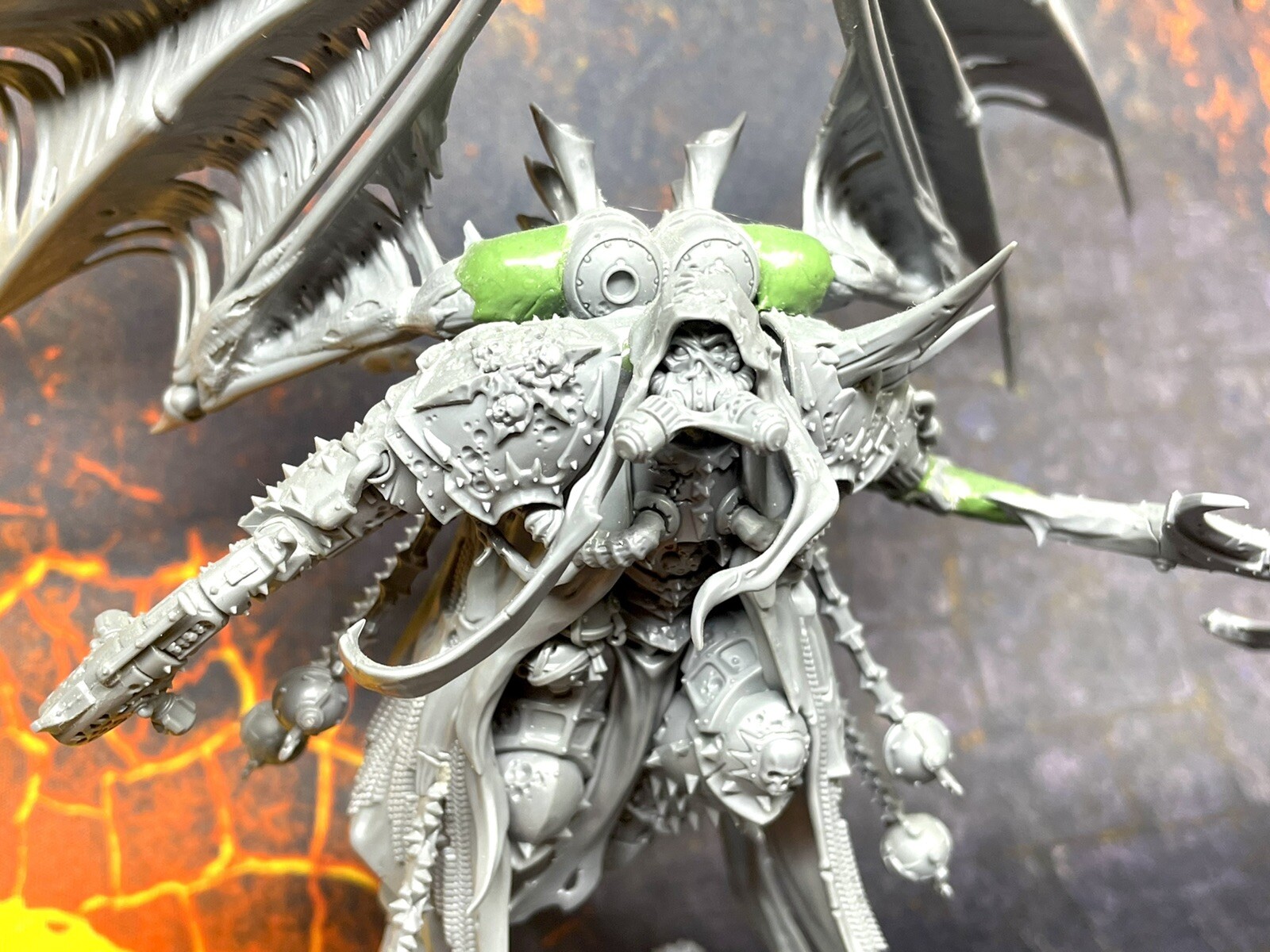 Warhammer 40k Death Guard Primarch Mortarion Custom Conversion To Grim ...