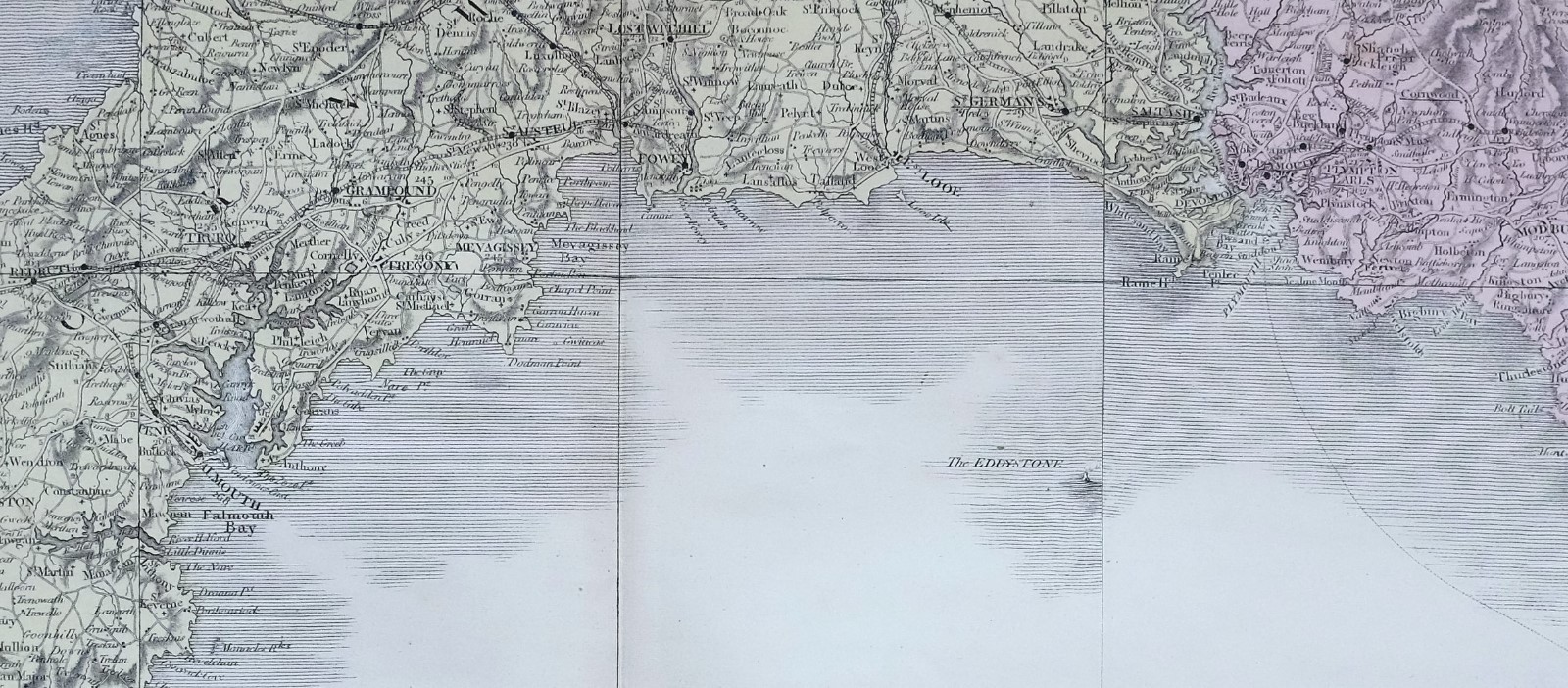 1883 MAP CORNWALL HELSTON FALMOUTH TRURO PENZANCE CALLINGTON TOTNESS | eBay