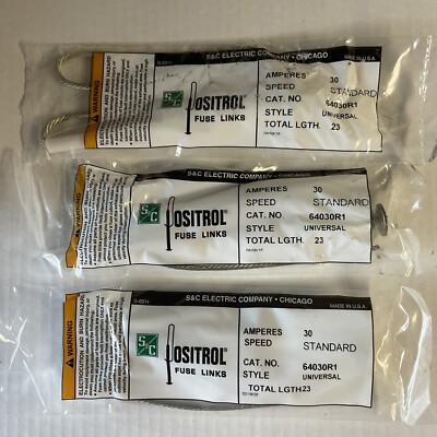 Positrol Fuse Links Amp 30 Standard 64030R1 Universal LGTH23 Qty 3 | eBay