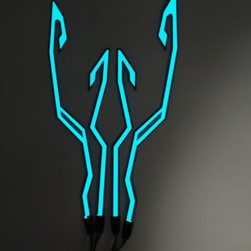 Motorcycles Bike Helmet LED cold light Strip Sticker Flashing Lamp ...