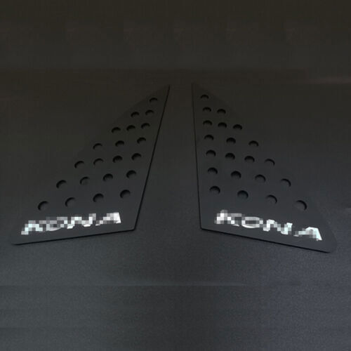 For Hyundai Kona 2018-2023 Black Rear Side Window Quarter Louver Cover ...