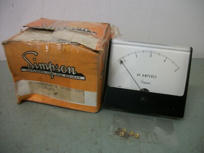 SIMPSON MODEL 1359 AC AMMETER PANEL METER 3300 0-5AMP 3300 NIB | eBay