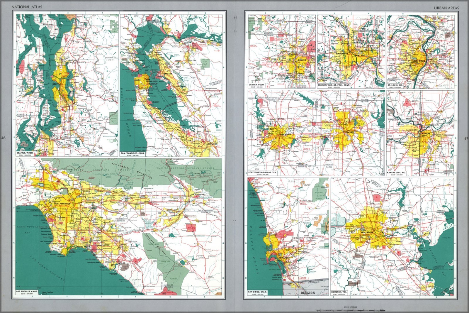 Poster, Many Sizes; Map Of Urban Areas Of The United States 1970 | eBay