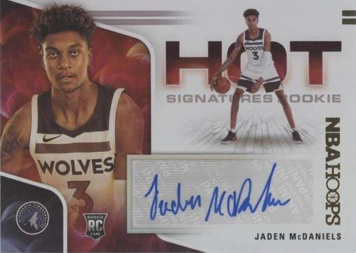 2020-21 Panini NBA Hoops - Hot Signatures Rookies Jaden McDaniels #HR ...