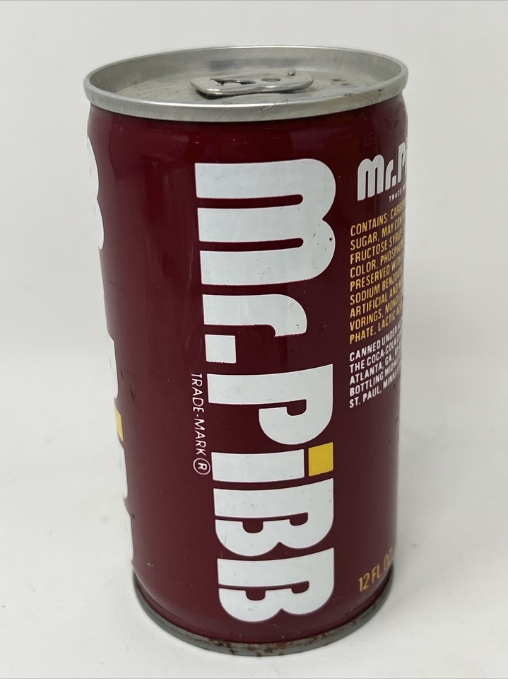 Vintage Coca-Cola MR. PIBB SODA Metal Tin Pop Drink Can 12 oz. 355ml ...