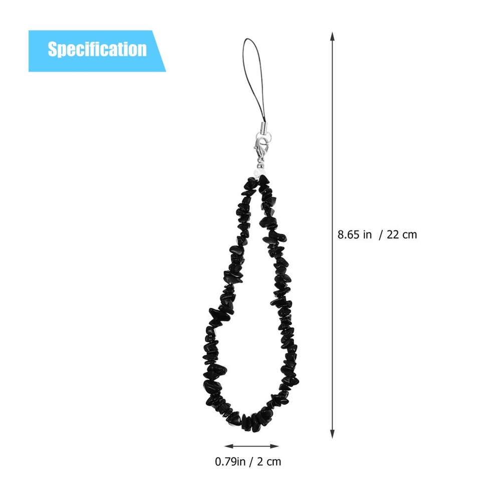 6 Pcs Mobile Phone Chain Pendant Wrist Strap Anti Theft Bead Charm ...