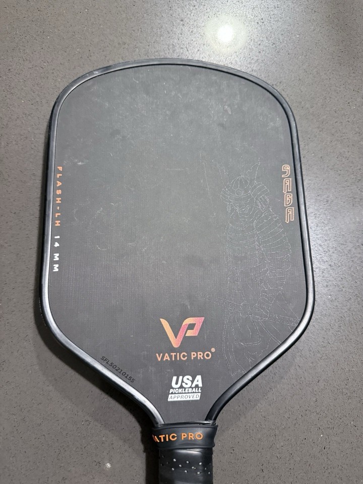 Vatic Pro Saga Flash 14mm LH Pickleball Paddle Black | eBay