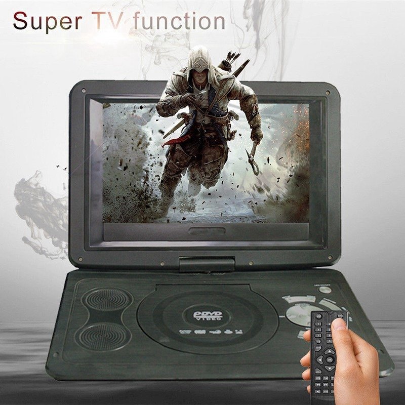 13.9" Portable DVD CD Player Game HD 270° Screen Car Region Free USB SD ...