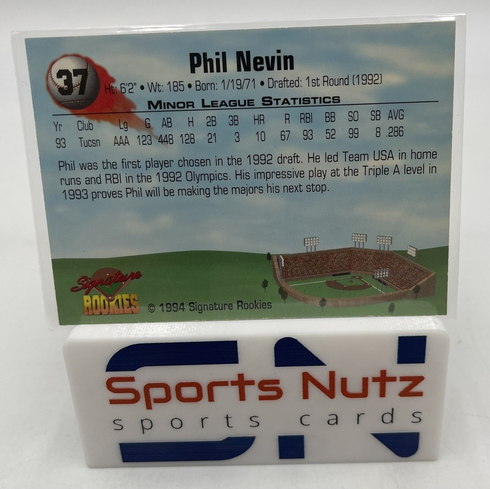 Phil Nevin autographed Baseball Card 1994 Signature Rookies Draft Pick ...