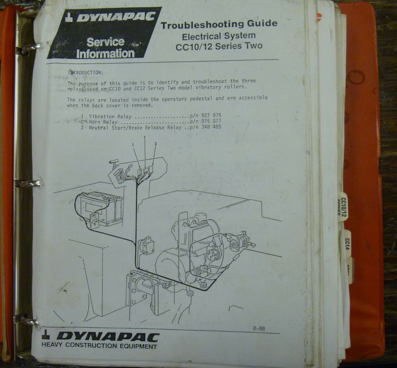 Dynapac CC21 CC42 CC50 Vibratory Compactor Electrical Wiring Diagram ...