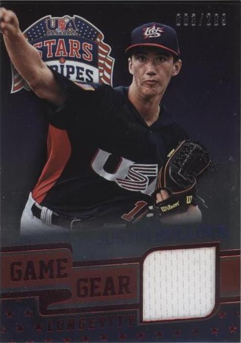 2015 Panini Stars and Stripes - Game Gear Justin Bullock #50 Longevity ...