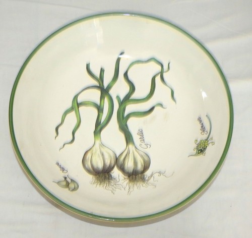 Over and Back Italy 15 inch Serving Pasta Bowl - Garlic motif | eBay