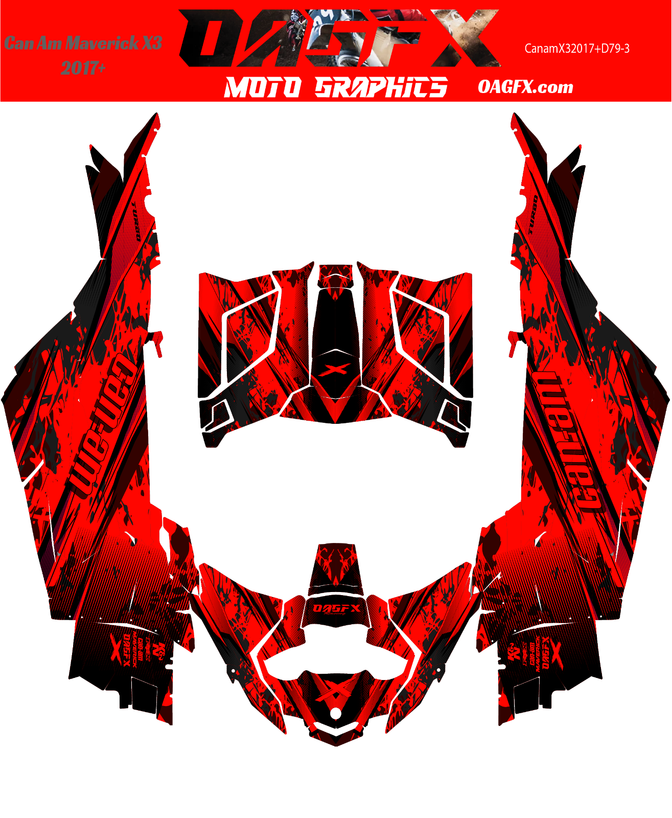 2017 - 2024 Can Am X3 Maverick Graphics Kit Pro Edition D79-3 | eBay