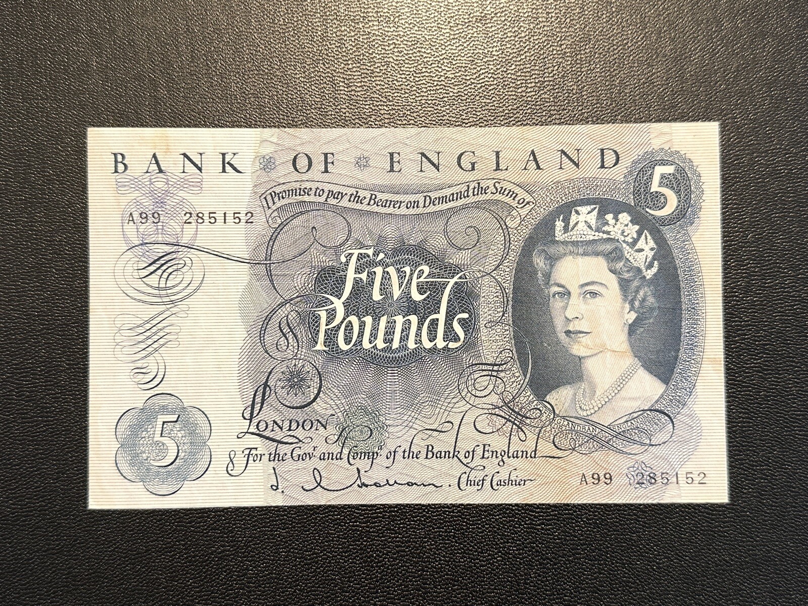 OLD FIVE POUNDS NOTE HOLLOM BANK OF ENGLAND CIRCULATED | eBay UK