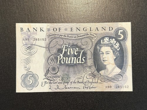 OLD FIVE POUNDS NOTE HOLLOM BANK OF ENGLAND CIRCULATED | eBay UK