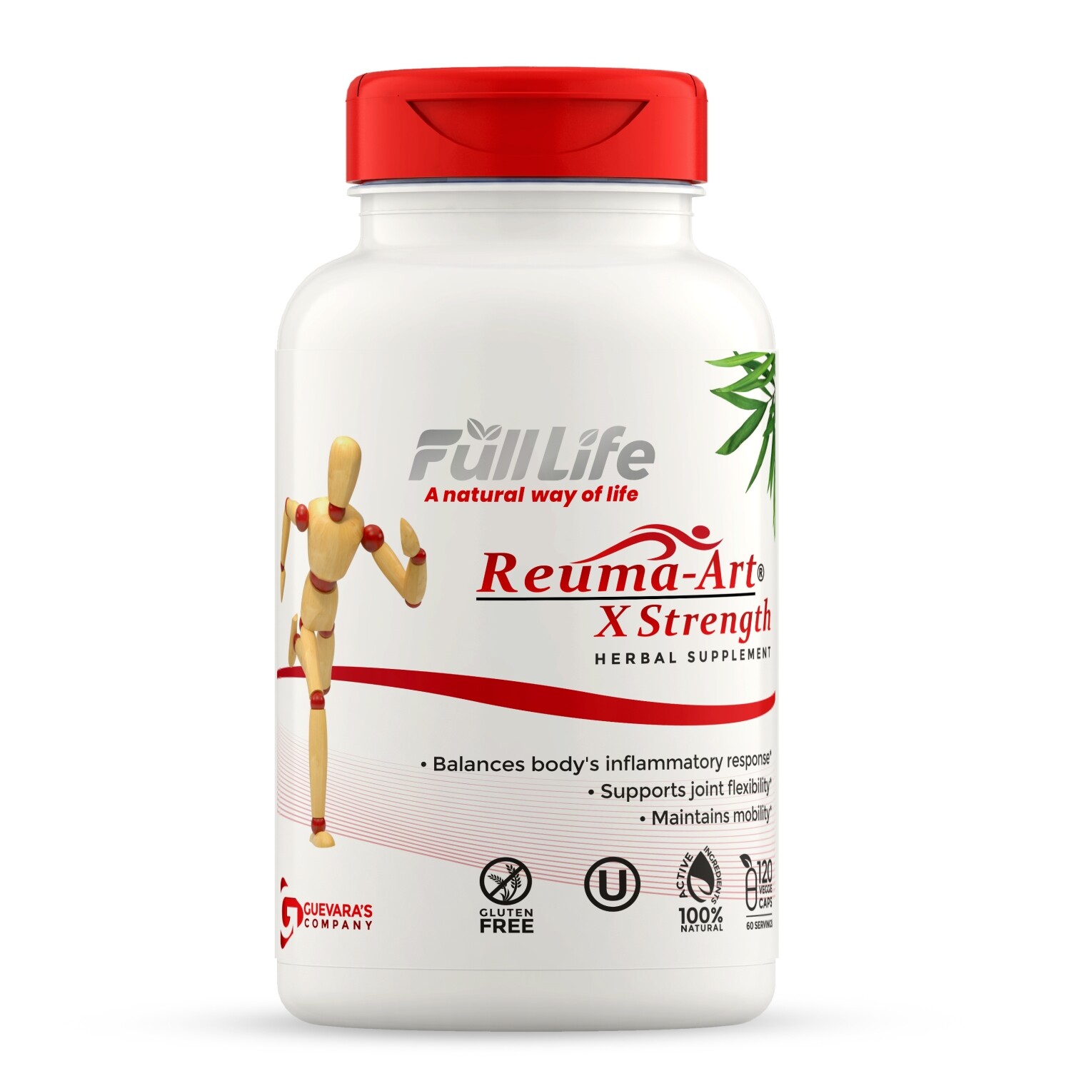 Full Life Reuma-Art X-Strength 120 Caps Natural Herbal Pain Relief f ...