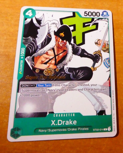ONE PIECE ENGLISH CARD GAME SUPER PRE-RELEASE CARTE X.DRAKE ST02-014 SR ST TCG M | eBay