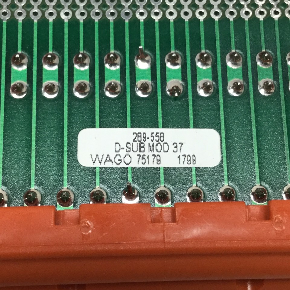 Wago 289-558 Breakout Board Interface Module 37-Pin D-Sub Female w ...