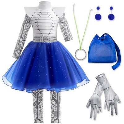 Girls Zombie Alien Costume - Kids Halloween Cosplay Dress Cheer Outfit ...