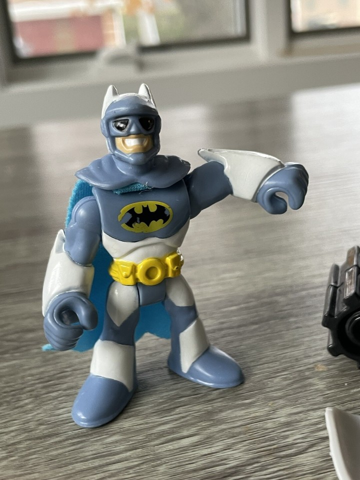 🔥 DC Comics Fisher Price Imaginext Lt. Blue Batman Figure & Bat ...