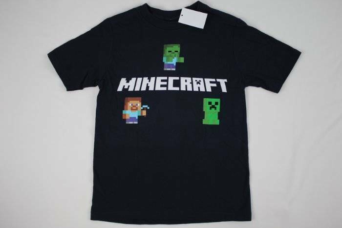 Boys Minecraft T Shirt Mojang Size 4 - 5 XS Video Game Top Crew Neck ...