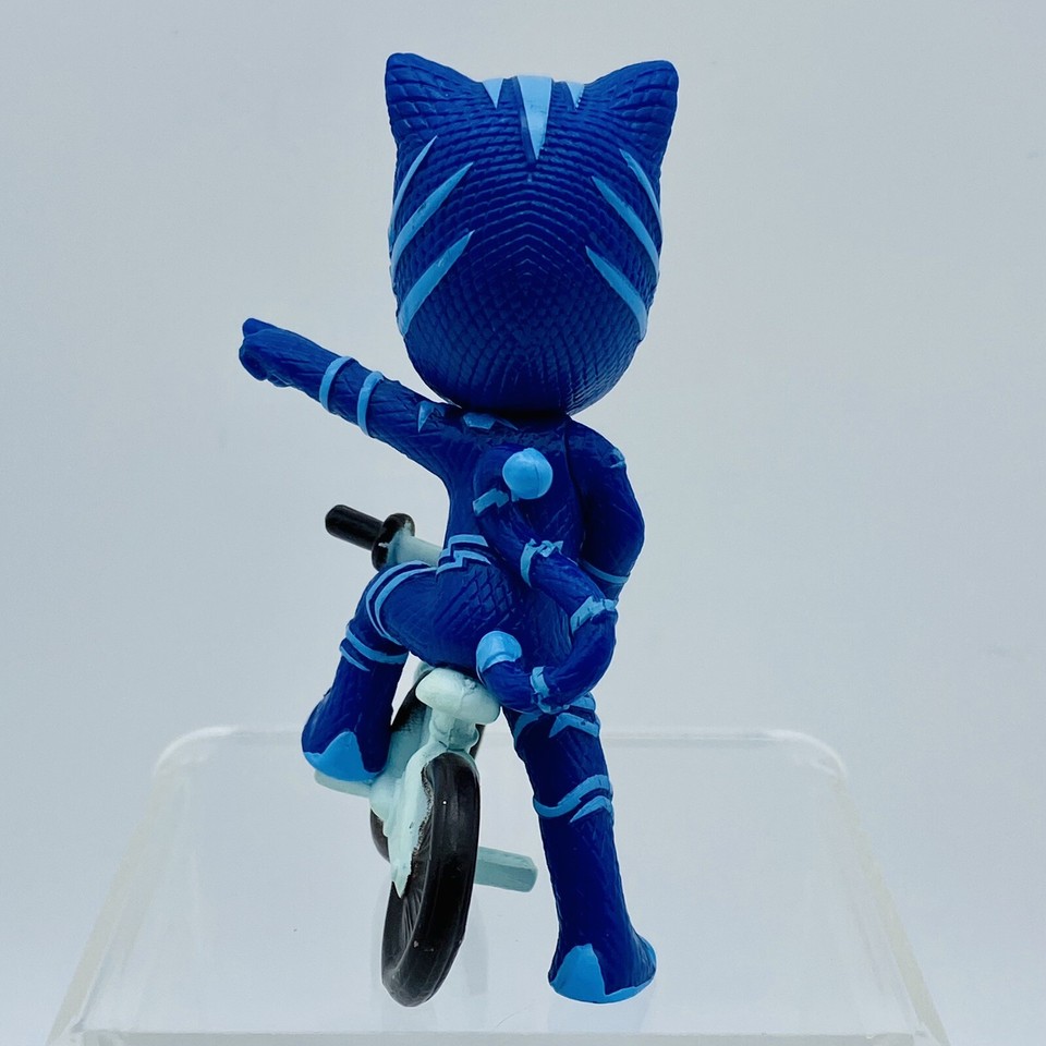 3 MASKS PJ Catboy Gekko Figures on Bike 3” w/ cones crouching Figure ...