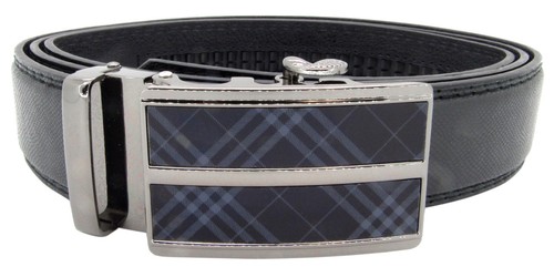 Men Genuine Leather Automatic Ratchet Click Lock Buckle Belt Designer ...