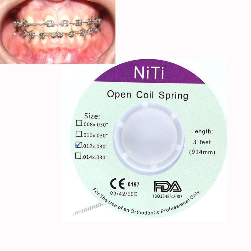 CE Dental Orthodontic Niti Open Coil Springs Dia. 0.01x30'' Length 3 ...