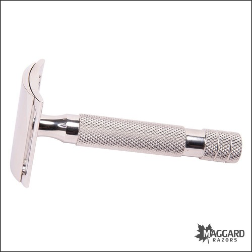 Maggard Razors SS70 Machined Stainless Head with MR11 Handle, DE Safety ...