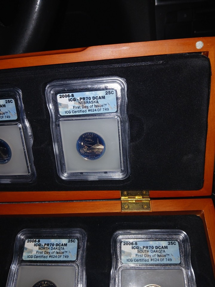 2006 s pr70 dcam 5 pierce silver quarter set minted in San Francisco | eBay