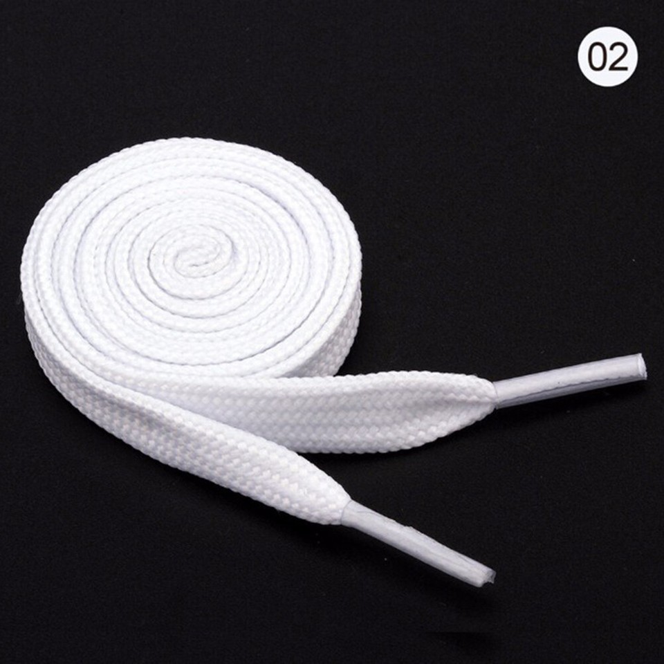 THICK FLAT FAT SHOE LACES 2/5" Wide Shoelaces All Shoe Types Trainer ...