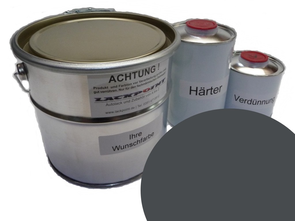 5 Liter Set 2K Car Paint Suitable for VW LH7J Pure Grey No Clear ...