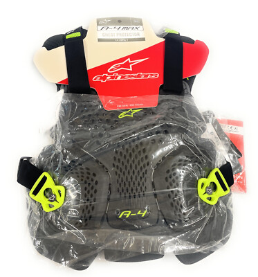Alpinestars A-4 Max MX Offroad Chest Protector, Black, Size M/L ...