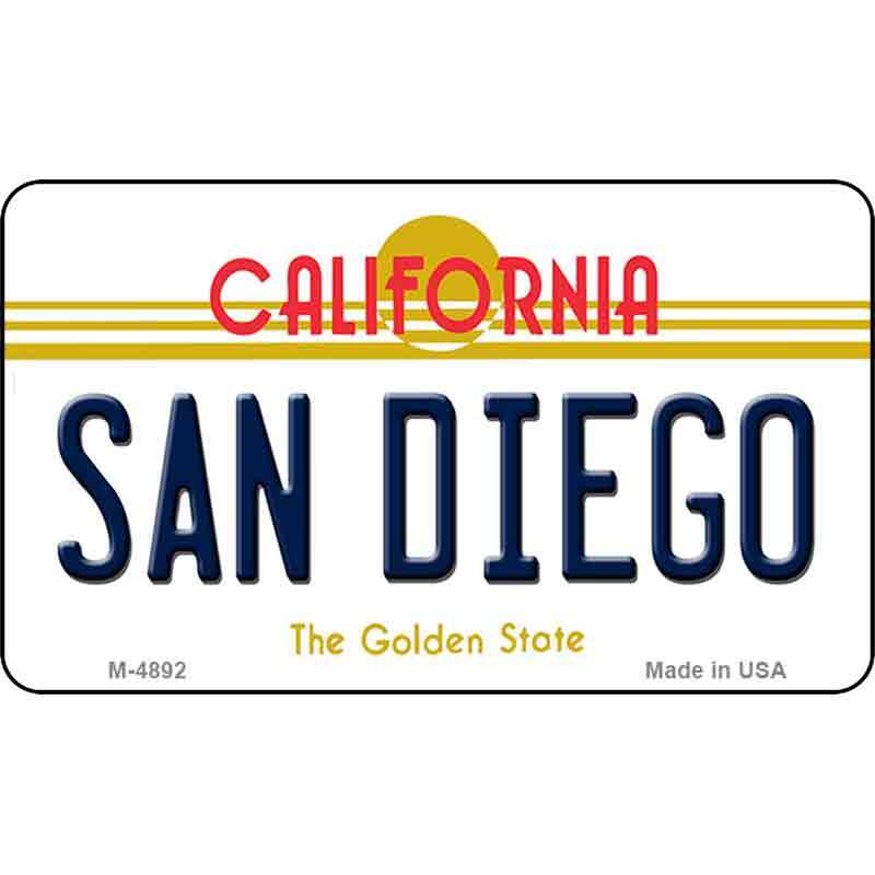 San Diego California State License Plate Tag Magnet M-4892 | eBay