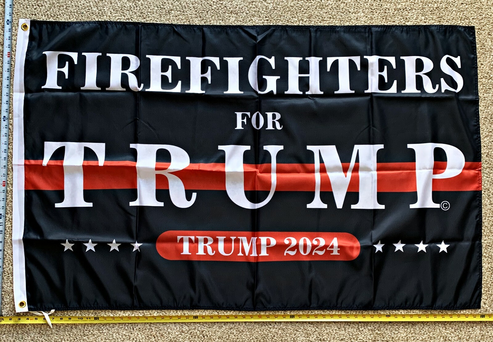 Donald Trump Flag FREE SHIPPING Firefighters for Trump USA Army Police ...