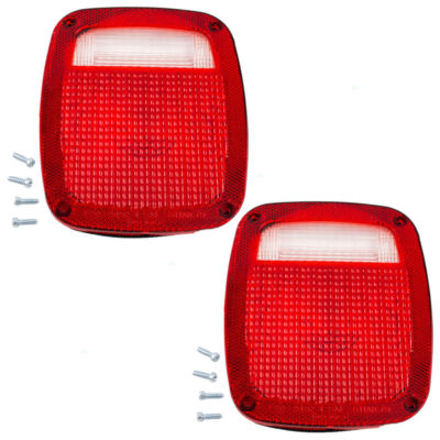 Tail Light Brake Lamp Lens Pair Rear Passenger OR Driver Side Right ...
