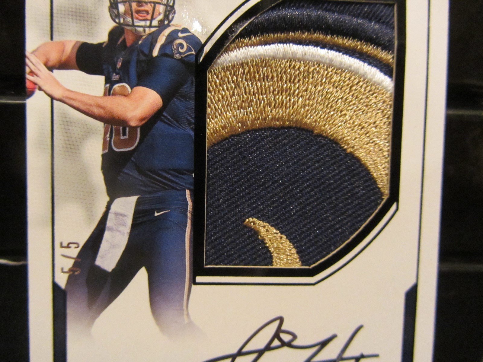National Treasures Rookie Parallel Autograph Jersey Rams Jared Goff 5/5 ...