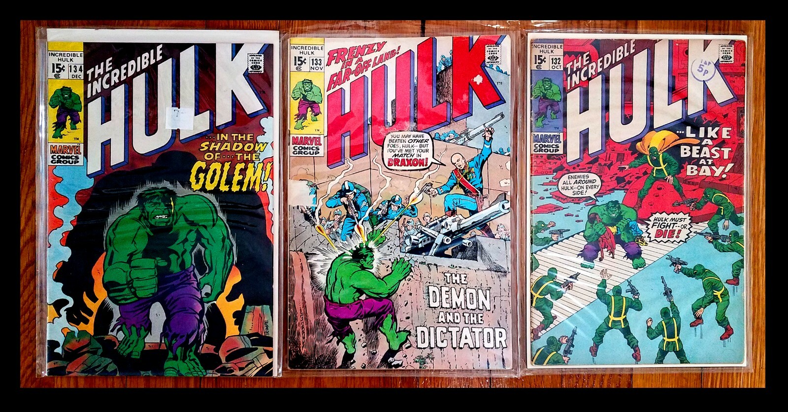 SILVER & Bronze AGE COMICS - The Incredible Hulk Lot #132 133 134 ...
