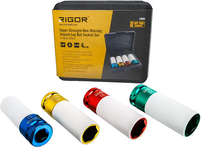 11516 Non-Marring Lug Nut Socket Set | Wheel Protector Impact Socket ...