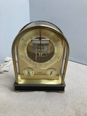 Howard Miller Solid Brass Ships BAROMETER Measures Pressure Temperature ...