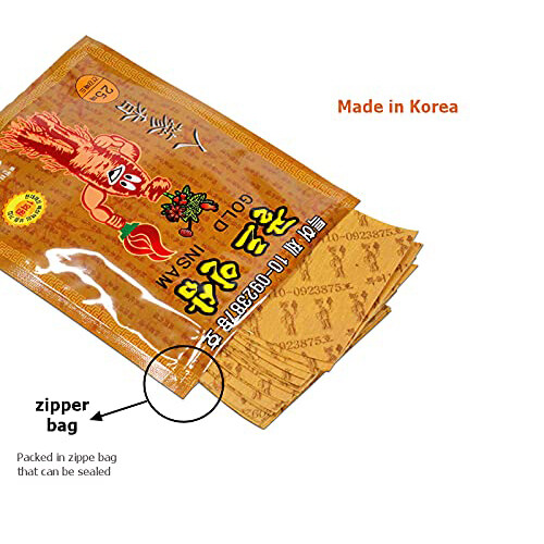 Korea Pain Relief Patches Korean Gold Ginseng Power strip Energy Hot ...