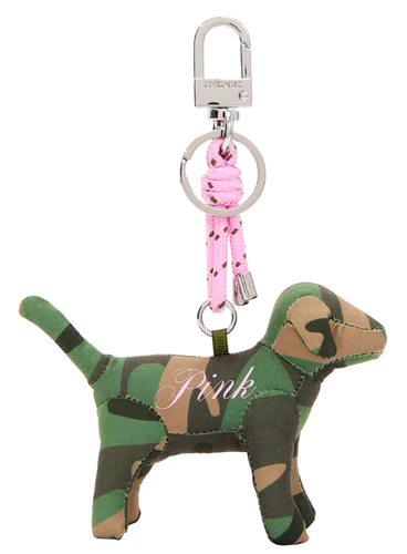 Victoria's Secret Pink Camo 7.25" Micro Dog Keychain FOB Bag Charm ...