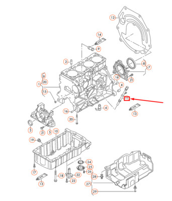 NEW AUDI A4 8K B8 OIL DIPSTICK TUBE 03L115607C OEM NO IMPORT DUTIES TO ...