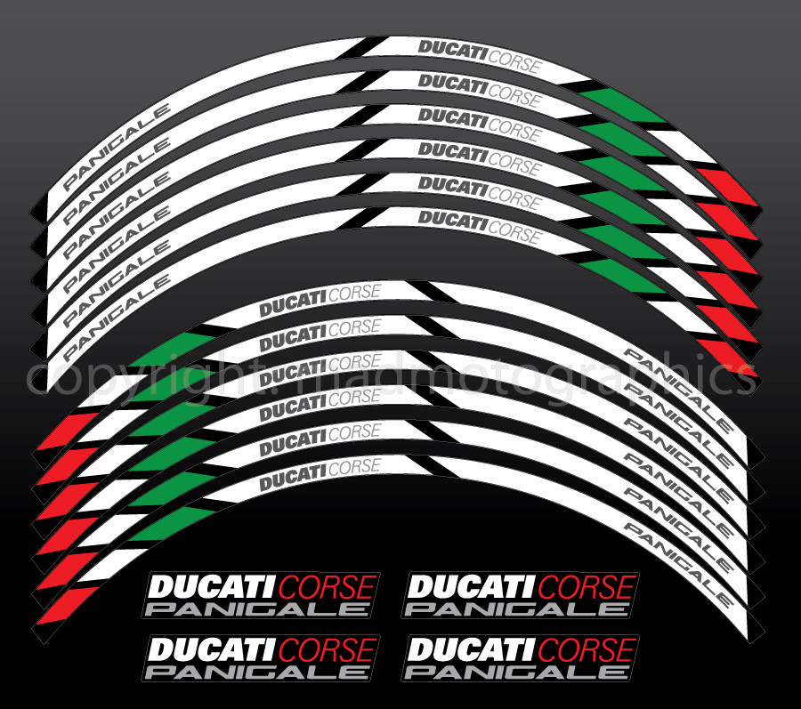 Panigale 899 959 motorcycle wheel decals stickers rim stripes for ...