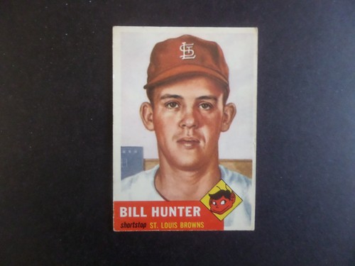 1953 TOPPS BILL HUNTER BROWNS BASEBALL CARD #166 EX BV $50.00 #1866 | eBay
