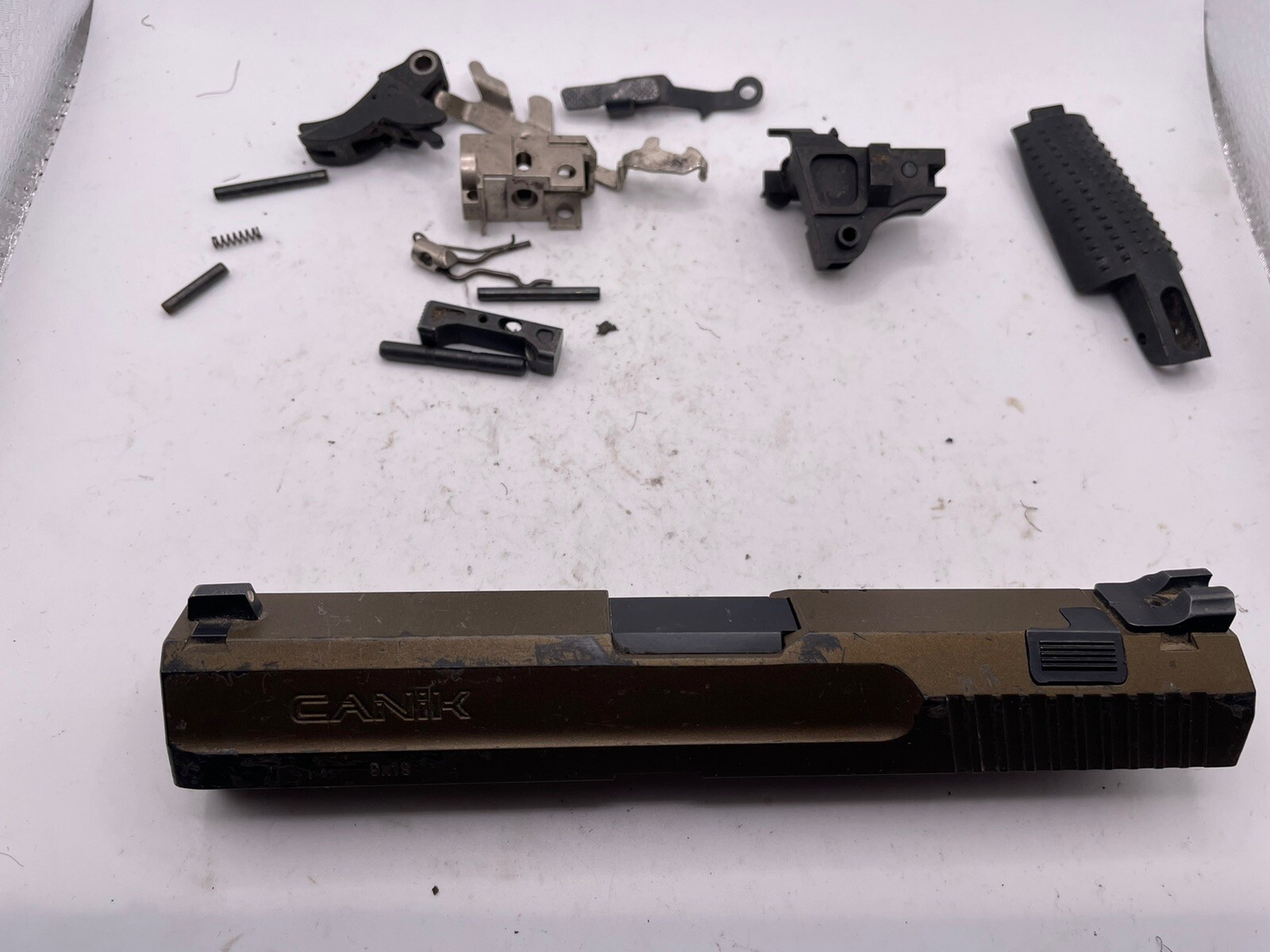 USED CANIK TP9DA COMPLETE SLIDE BARREL and lower parts FDE 9MM | eBay