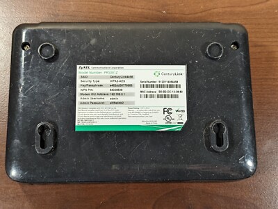 Centurylink ZyXEL PK5001Z DSL Router/Modem No Power Cable | eBay