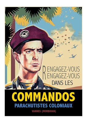 affiche poster armée militaire guerre propagande aviation commando ...