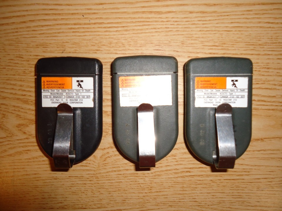 3 - Overhead Door Remote Control / ACSCTO Type 1 / Garage Openers | eBay